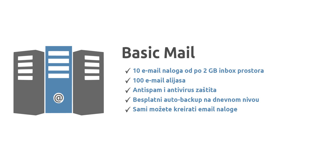 Basic mail paket | MyCity Hosting